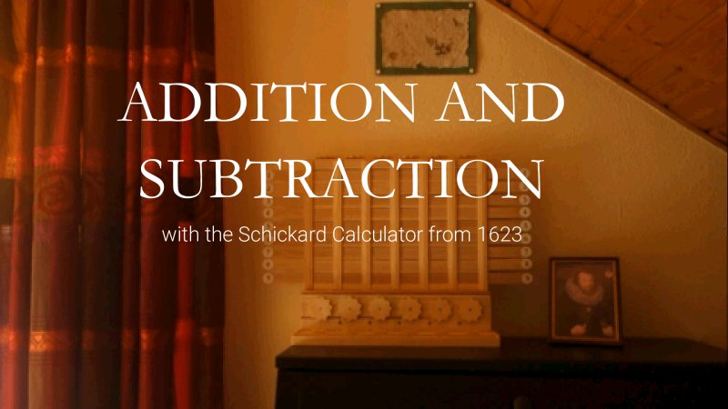 The first mechanical calculator - Wilhelm Schickard 1623